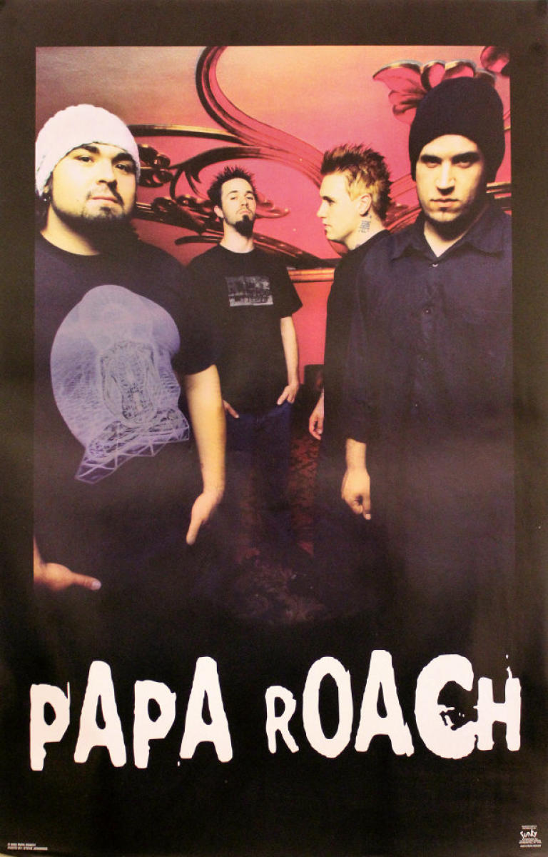 Papa Roach Vintage Concert Poster, 2002 at Wolfgang's