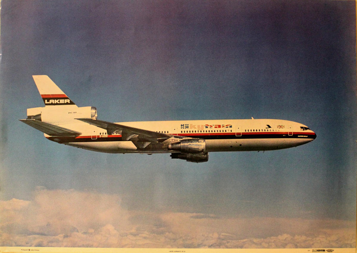 Laker Airways DC10 Vintage Concert Poster at Wolfgang's
