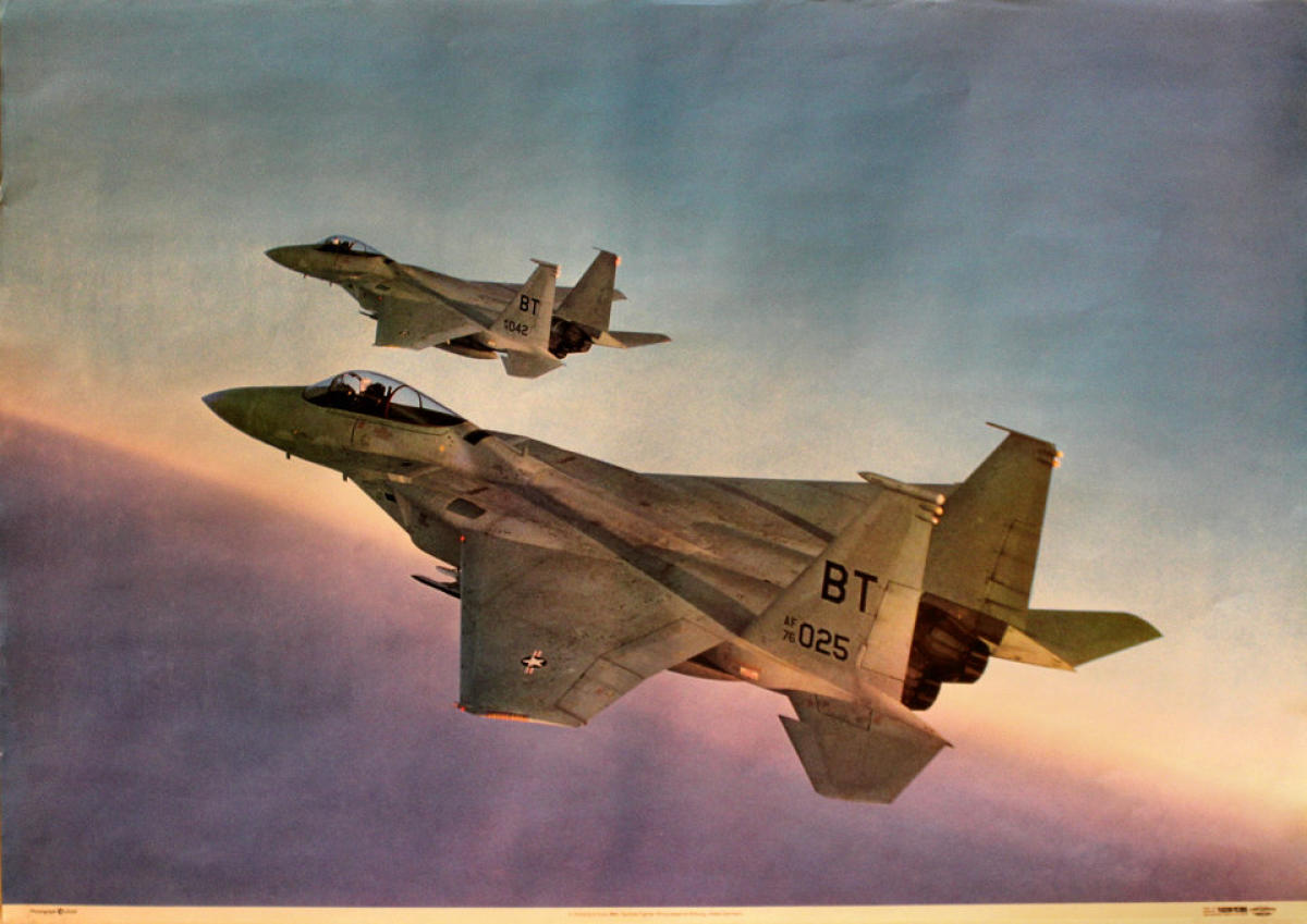 F-15 Eagle from 36th Tactical Fighter Wing Vintage Concert Poster at ...