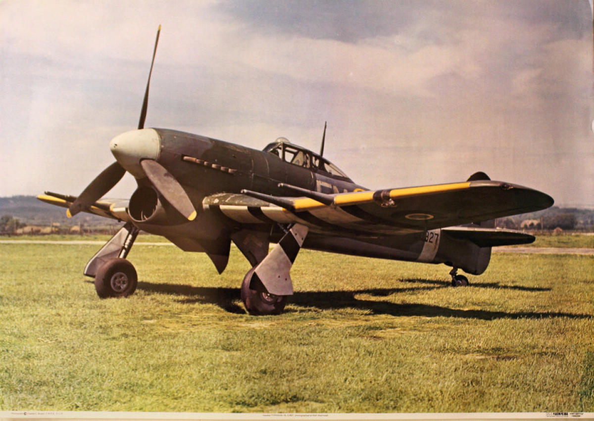 Hawker Typhoon 1B, EJ927 Vintage Concert Poster at Wolfgang's