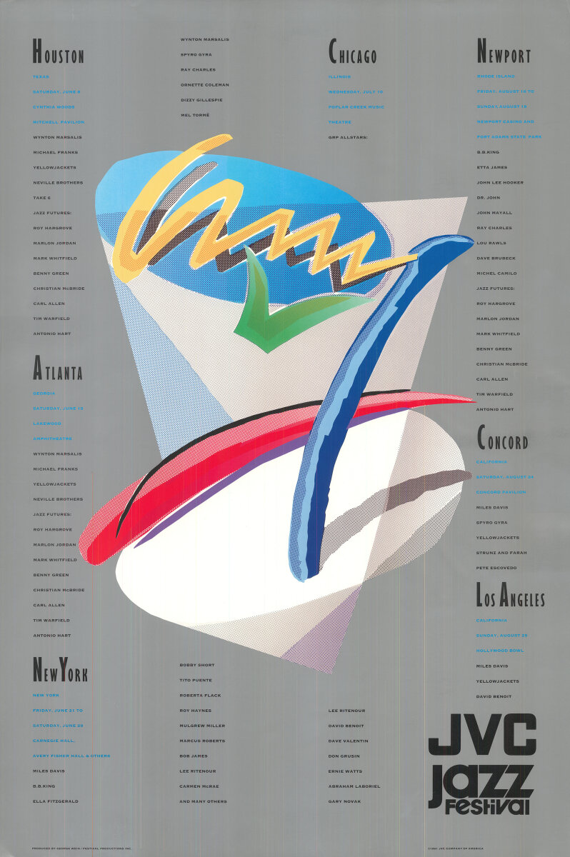 JVC Jazz Festival Vintage Concert Poster, 1991 at Wolfgang's