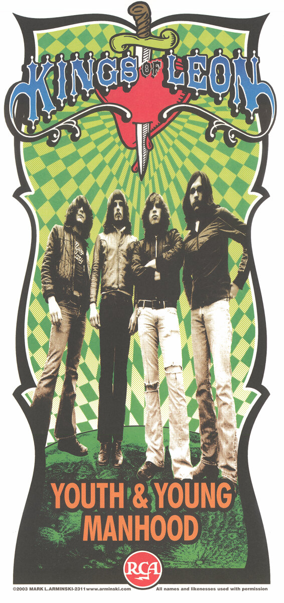 Kings of Leon Vintage Concert Poster, 2003 at Wolfgang's