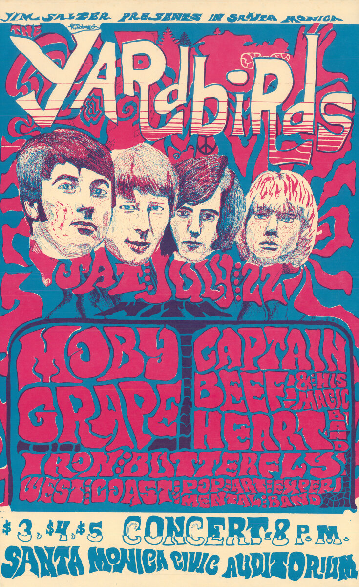 Moby Grape Vintage Concert Poster from Santa Monica Civic Auditorium ...