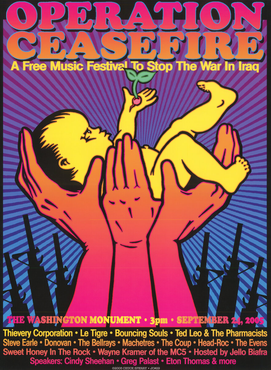 Operation Ceasefire Vintage Concert Poster from Washington, DC, Sep 24 ...