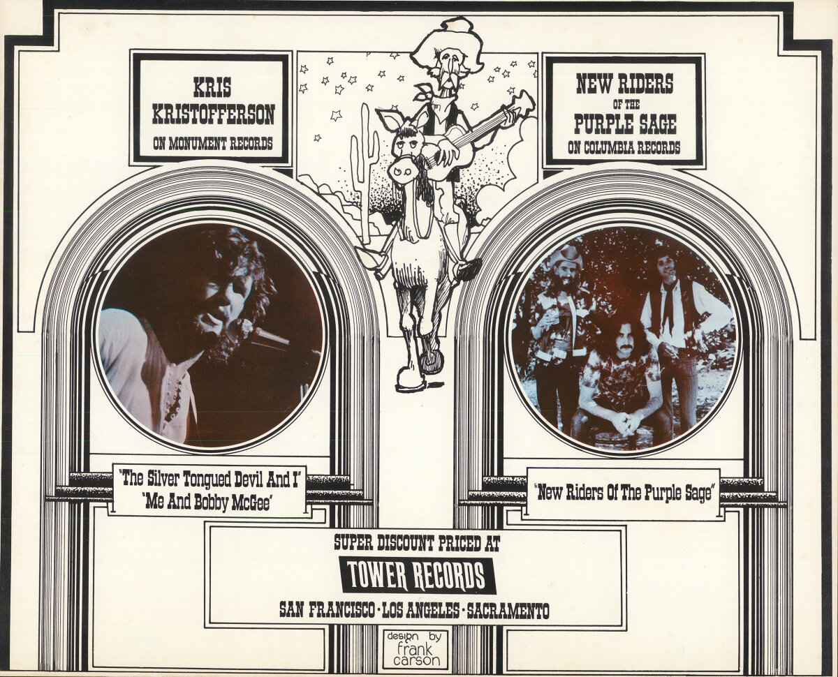 Kris Kristofferson Vintage Concert Poster, 1971 at Wolfgang's