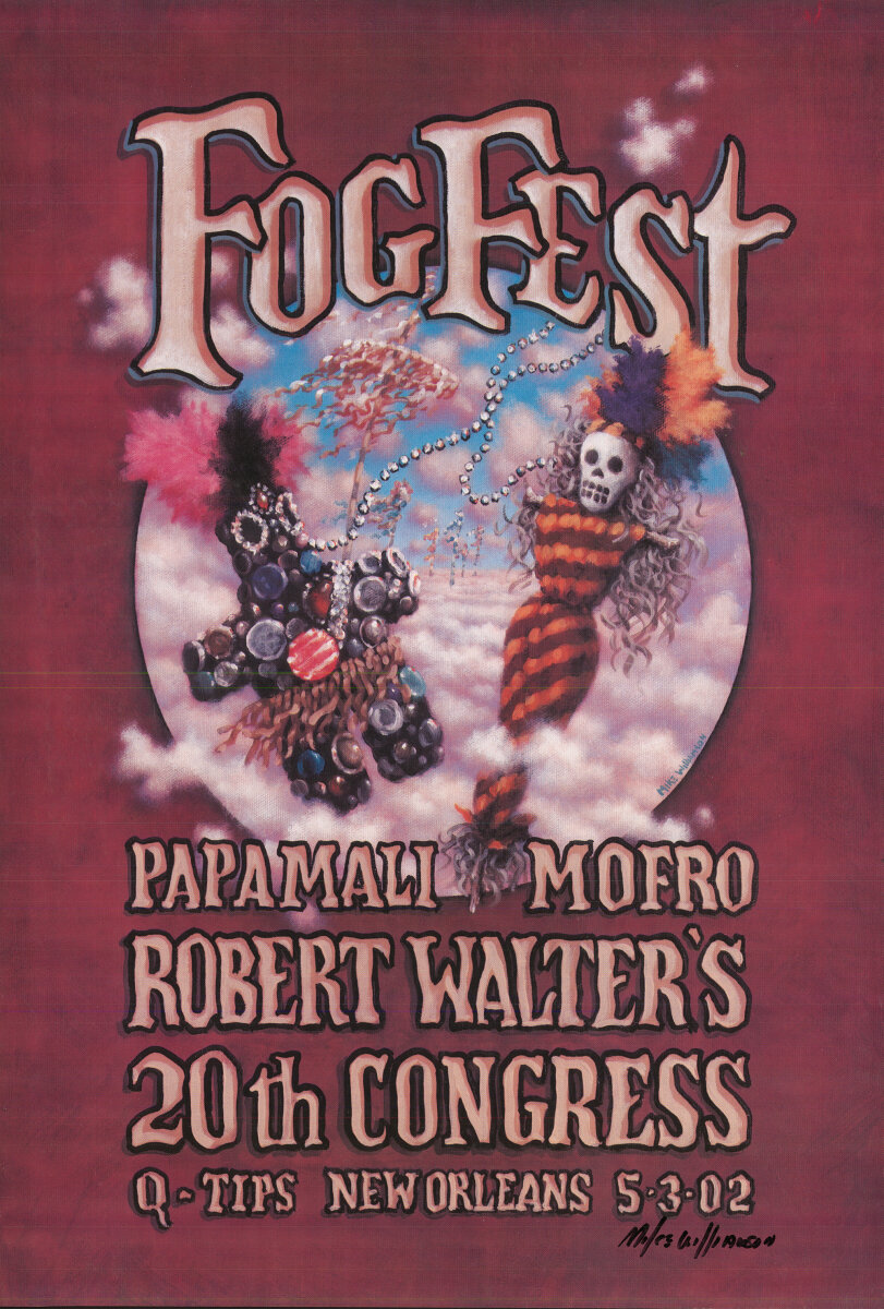 Papa Mali Vintage Concert Poster from New Orleans, May 3, 2002 at Wolfgang's