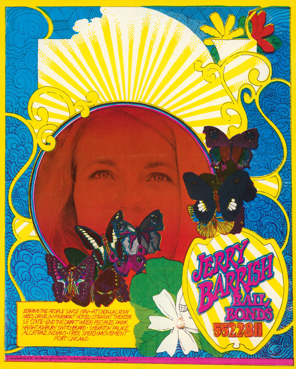 Jerry Barrish Bail Bonds Vintage Concert Poster from San Francisco ...