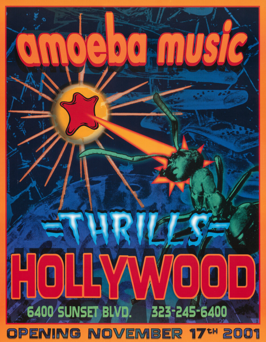Amoeba Music Grand Opening Vintage Concert Poster from Los Angeles, CA ...