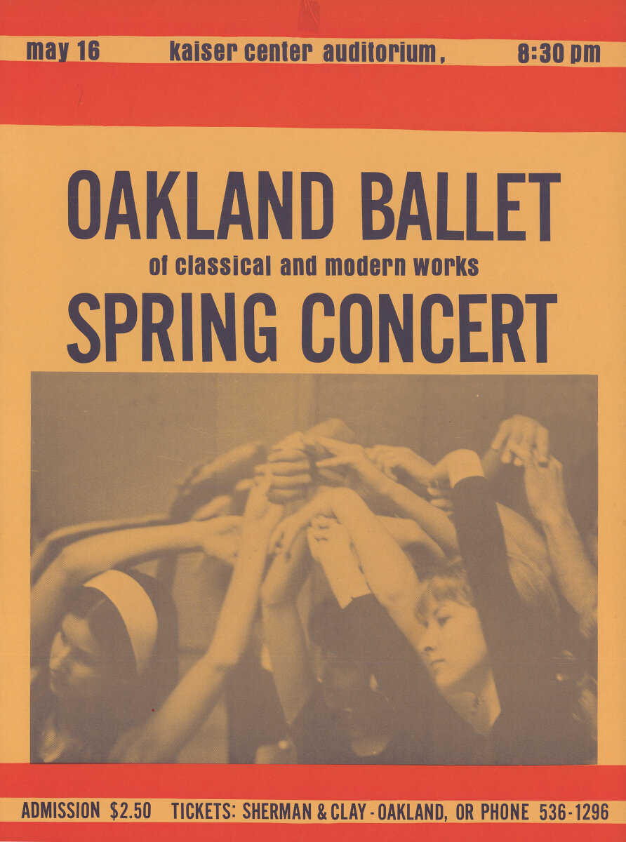 Oakland Ballet Vintage Concert Poster from Henry J. Kaiser Auditorium ...