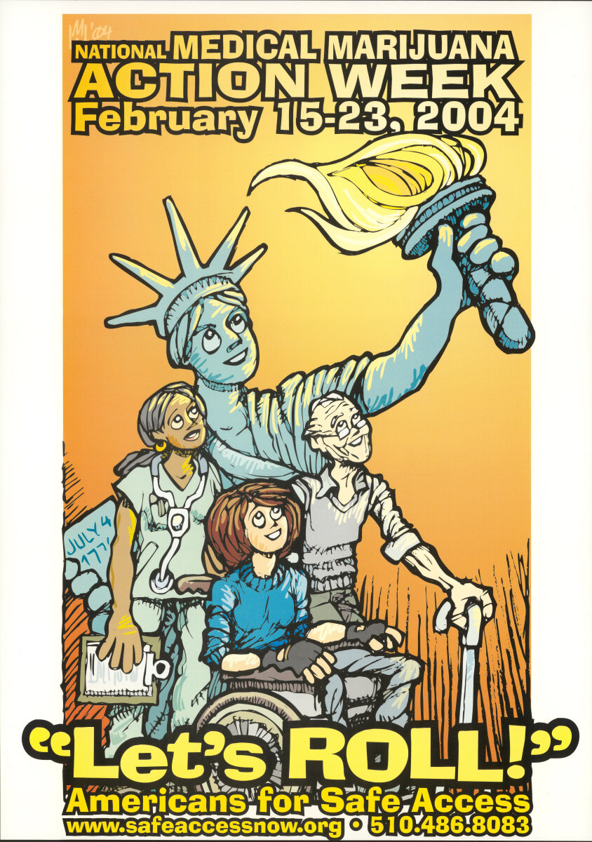 Medical Marijuana Action Vintage Concert Poster, Feb 15, 2004 at Wolfgang's