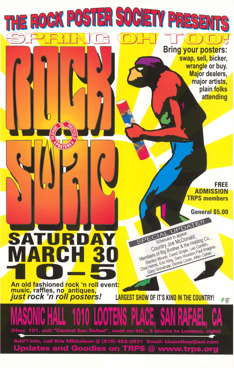Rock Swap Vintage Concert Poster from San Rafael, Mar 30, 2002 at ...