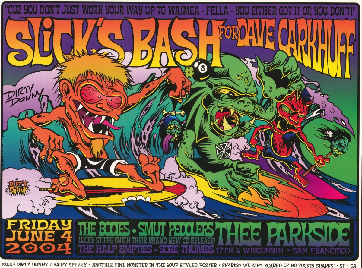 Slick's Bash Vintage Concert Poster from Thee Parkside, Jun 4, 2004 at ...