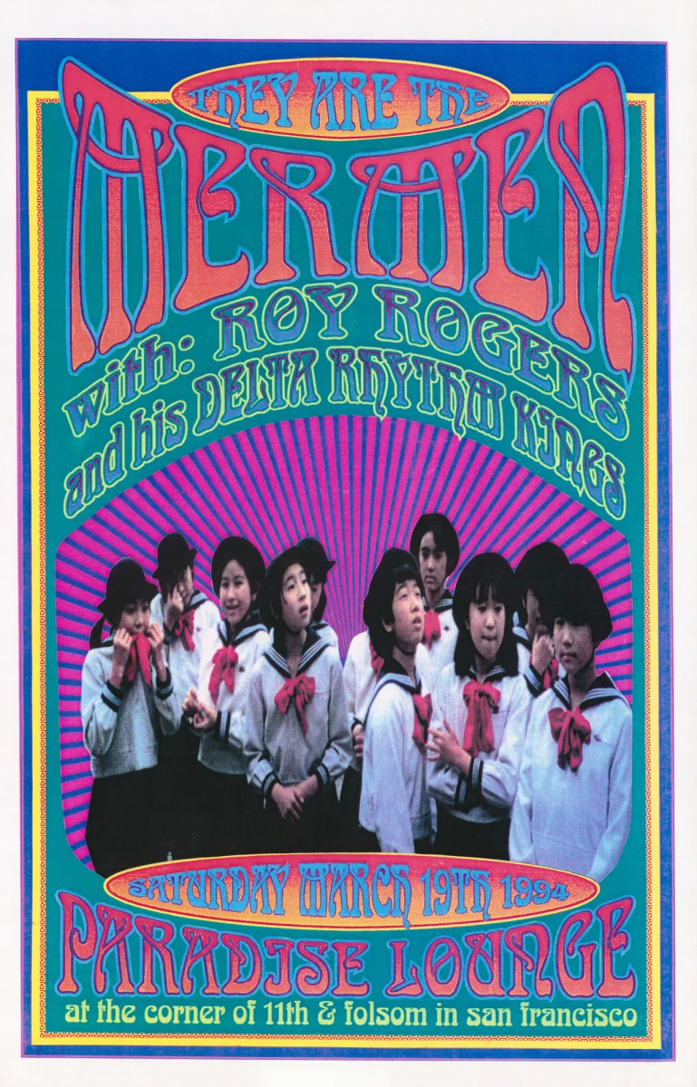 The Mermen Vintage Concert Poster from Paradise Lounge, Mar 19, 1994 at ...