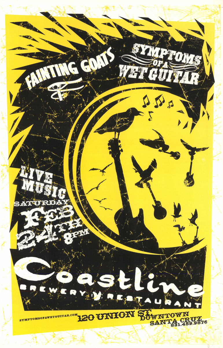 Fainting Goats Vintage Concert Poster from Santa Cruz, Feb 24, 2018 at ...