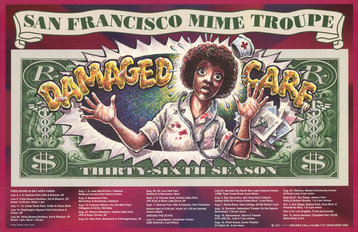 San Francisco Mime Troupe Vintage Concert Poster from San Francisco ...