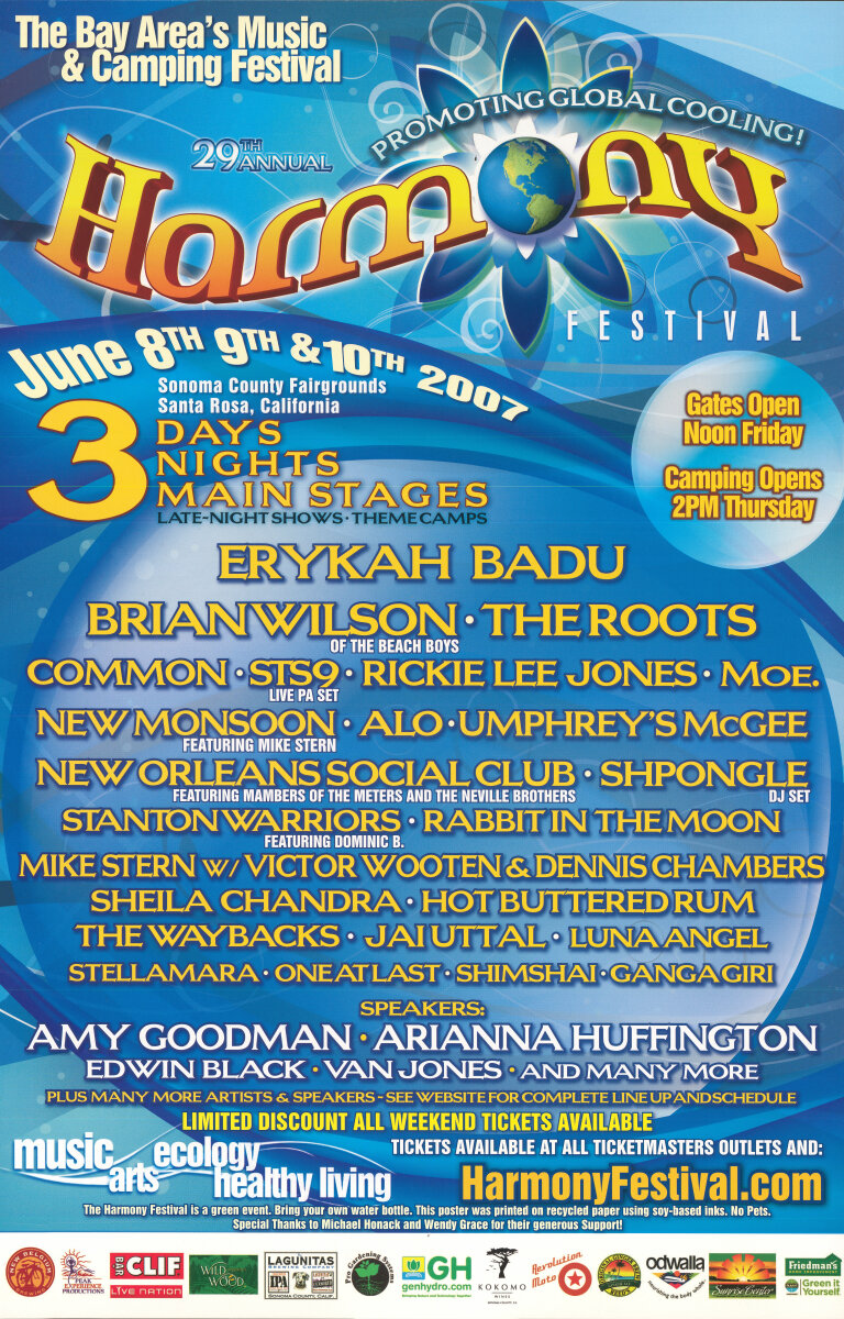 Erykah Badu Vintage Concert Poster from Sonoma County Fairgrounds, Jun ...