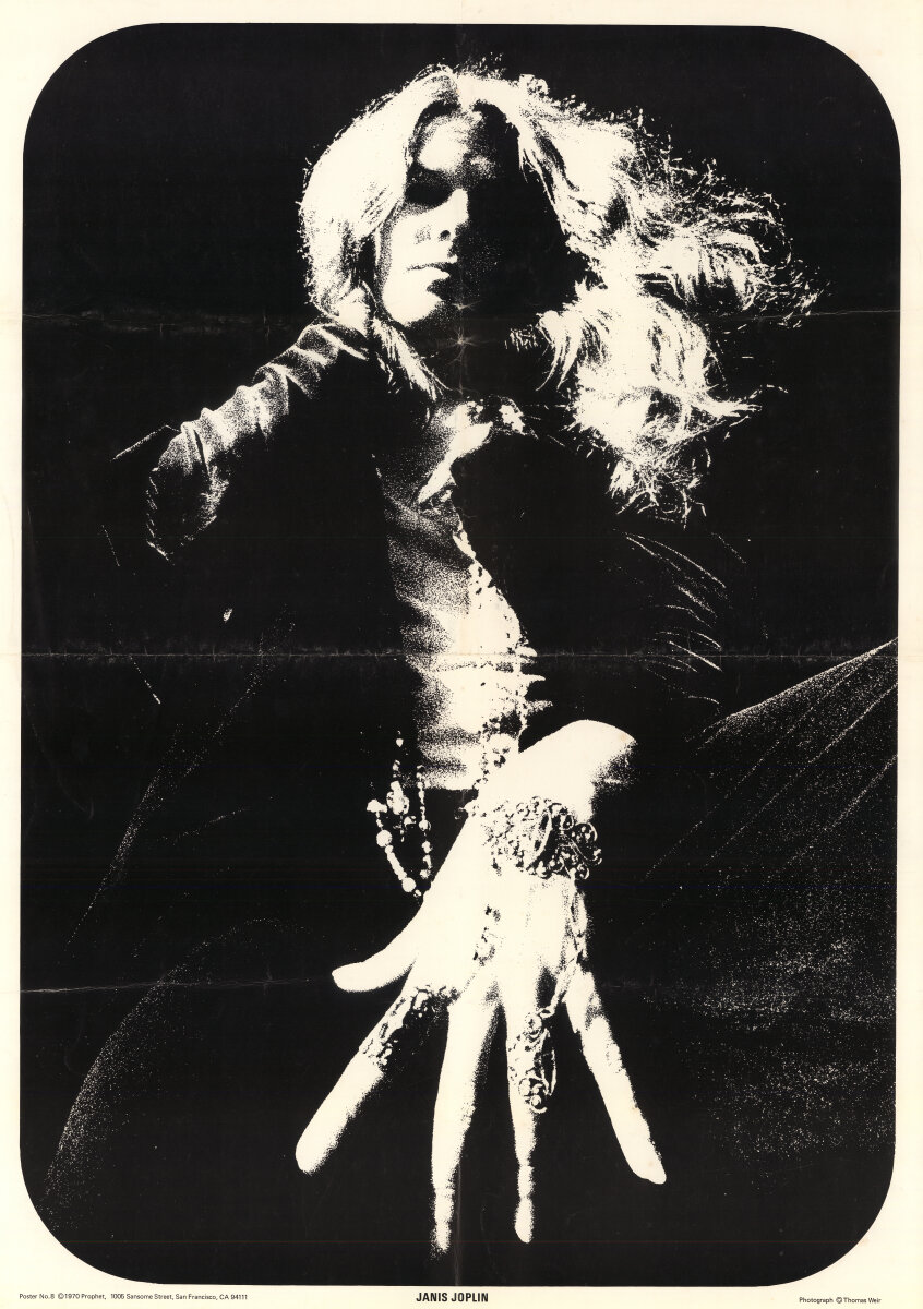 Janis Joplin Vintage Concert Poster, 1970 at Wolfgang's