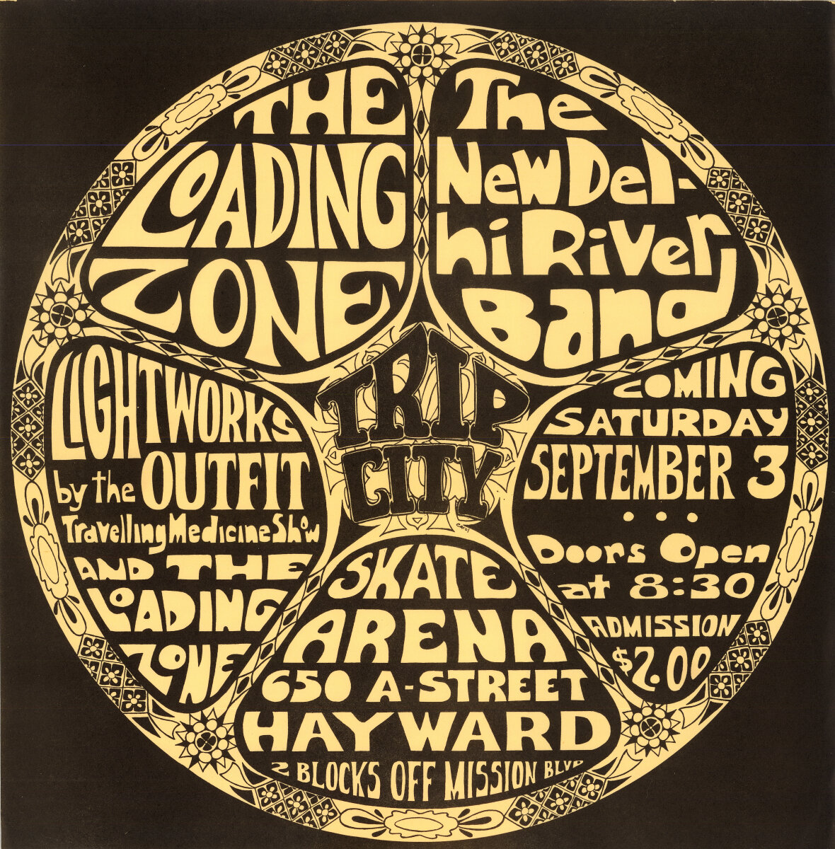 The Loading Zone Vintage Concert Handbill from Skate Arena, Sep 3, 1966 ...