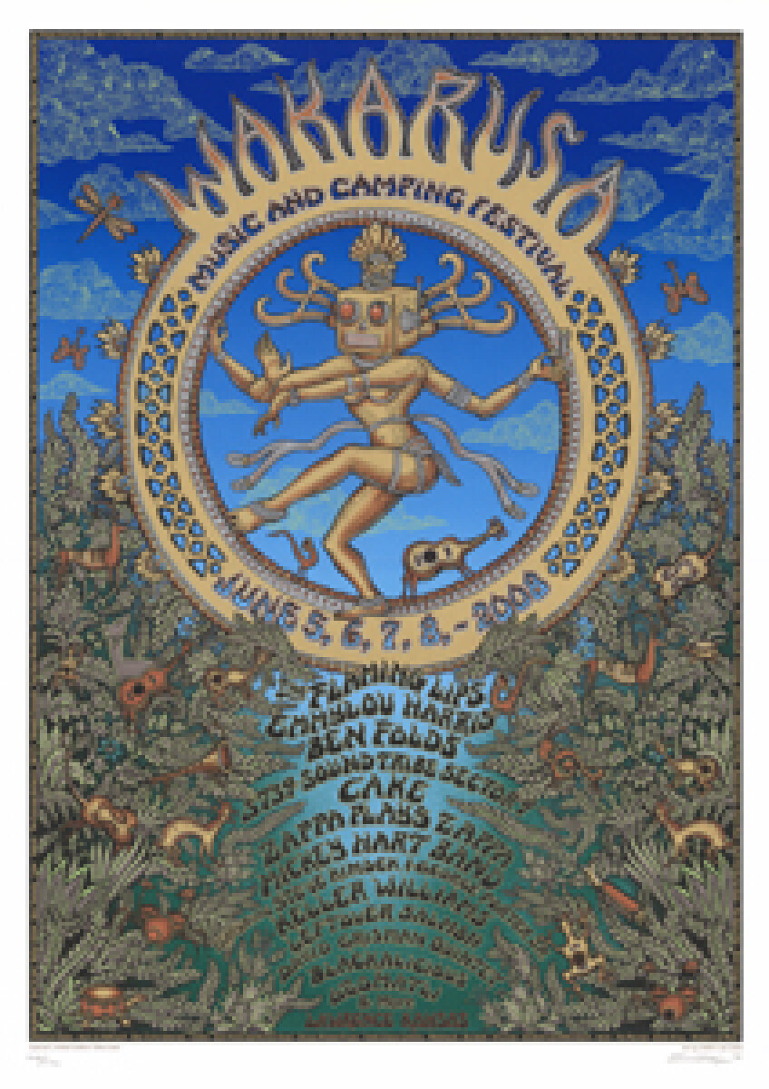 Wakarusa Festival Vintage Concert Silkscreen, Jun 5, 2008 at Wolfgang's