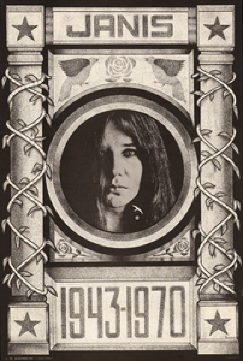 Janis Joplin Vintage Concert Poster, 1970 at Wolfgang's