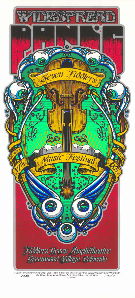 Widespread Panic Vintage Concert Silkscreen from Fiddlers Green ...