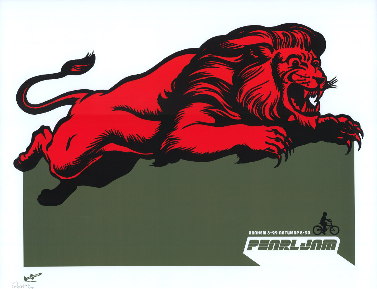 Pearl Jam Vintage Concert Silkscreen, Aug 29, 2006 at Wolfgang's