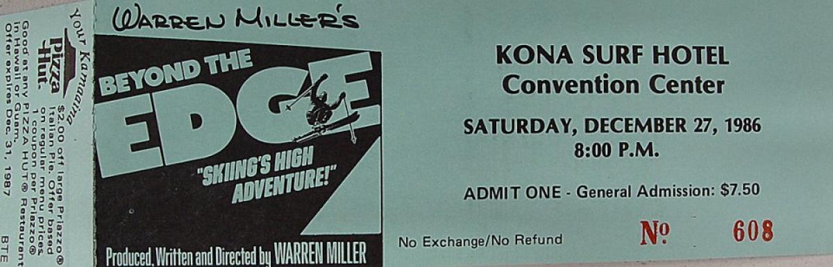 Beyond The Edge Vintage Concert Vintage Ticket from Kona Surf ...