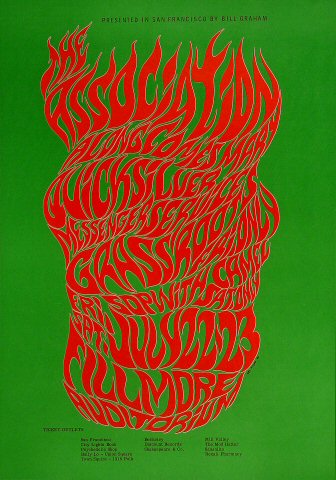 The Association Vintage Concert Poster from Fillmore Auditorium, Jul 22 ...
